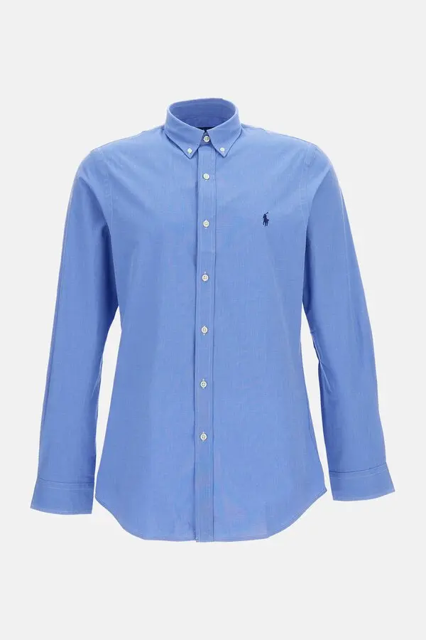 Polo Ralph Lauren Camicia Sportiva A Maniche Lunghe - Azzurro