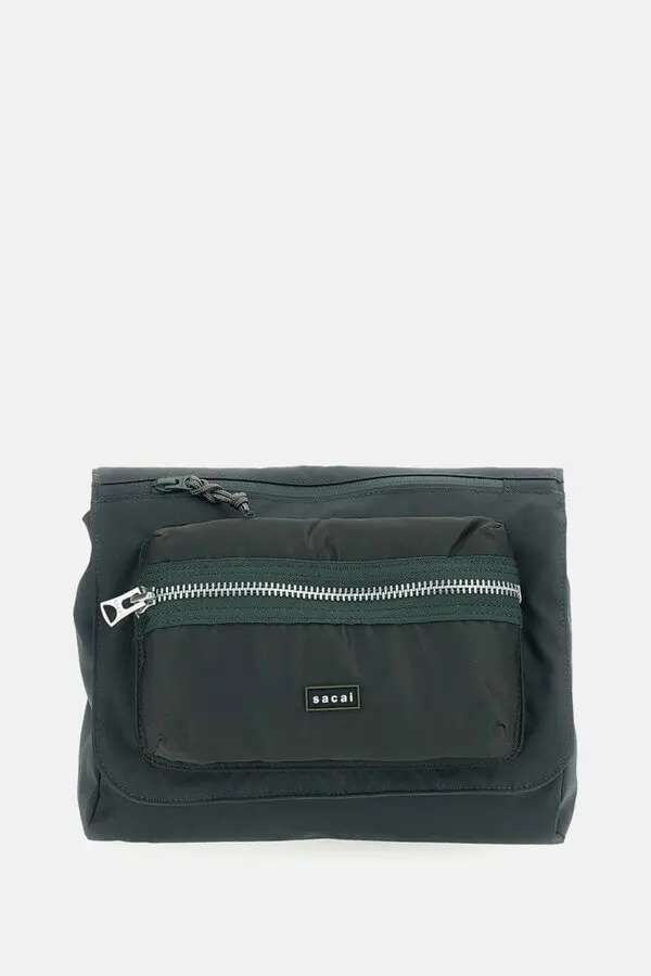 Sacai Crossbody Bag With Pocket - Green