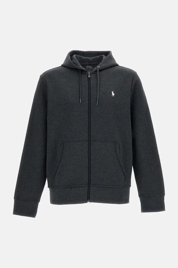 Polo Ralph Lauren Hooded Zip Flap Sweatshirt - Grigio