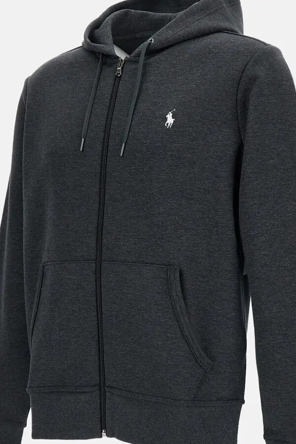 Polo Ralph Lauren Hooded Zip Flap Sweatshirt - Grigio