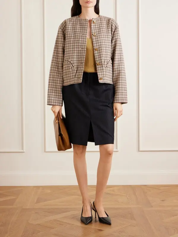 BLAZÉ MILANO Altai Checked Wool And Cashmere-blend Jacket