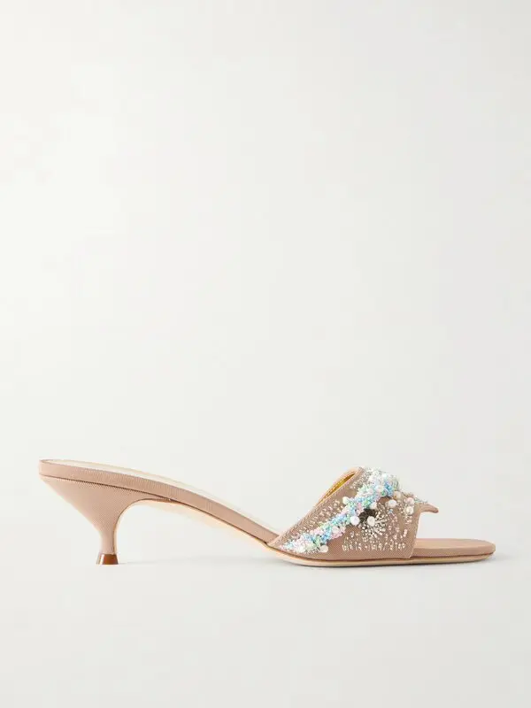Tory Burch Embellished 45 Sandals - Brown
