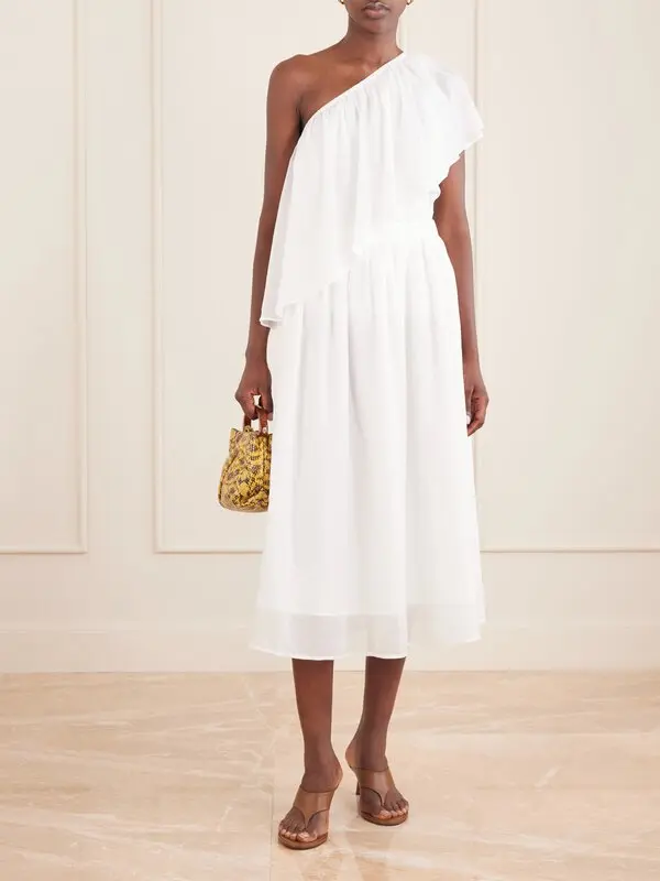 Rosie Assoulin Easy Does It Cotton-voile Midi Skirt