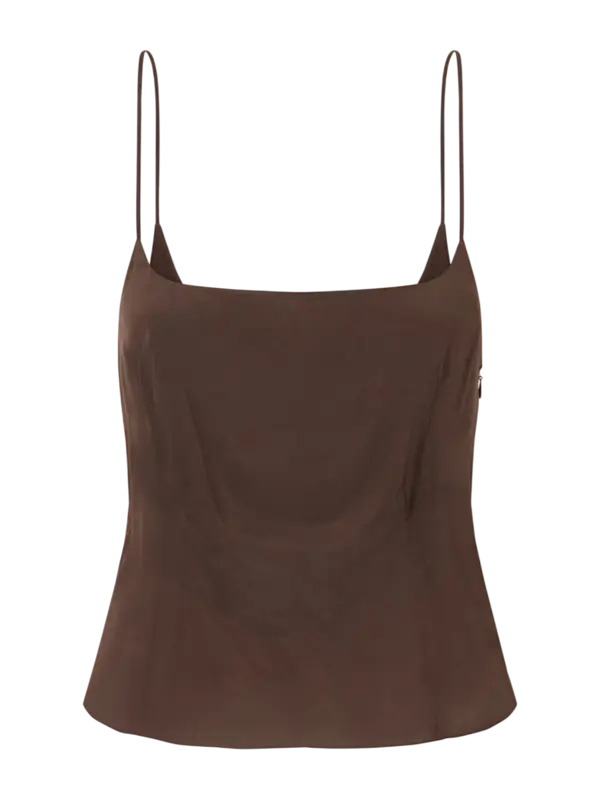 ST. AGNI Stretch Satin Cami - Brown