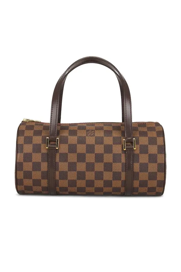 LOUIS VUITTON Damier Ebene Papillon 26 Handbag - Brown