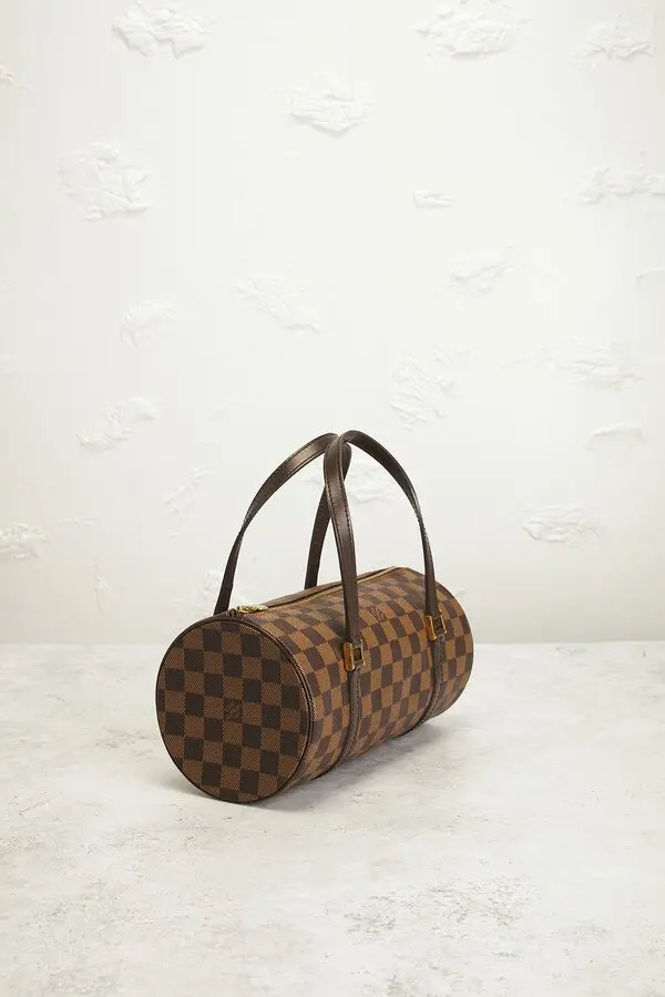 LOUIS VUITTON Damier Ebene Papillon 26 Handbag - Brown