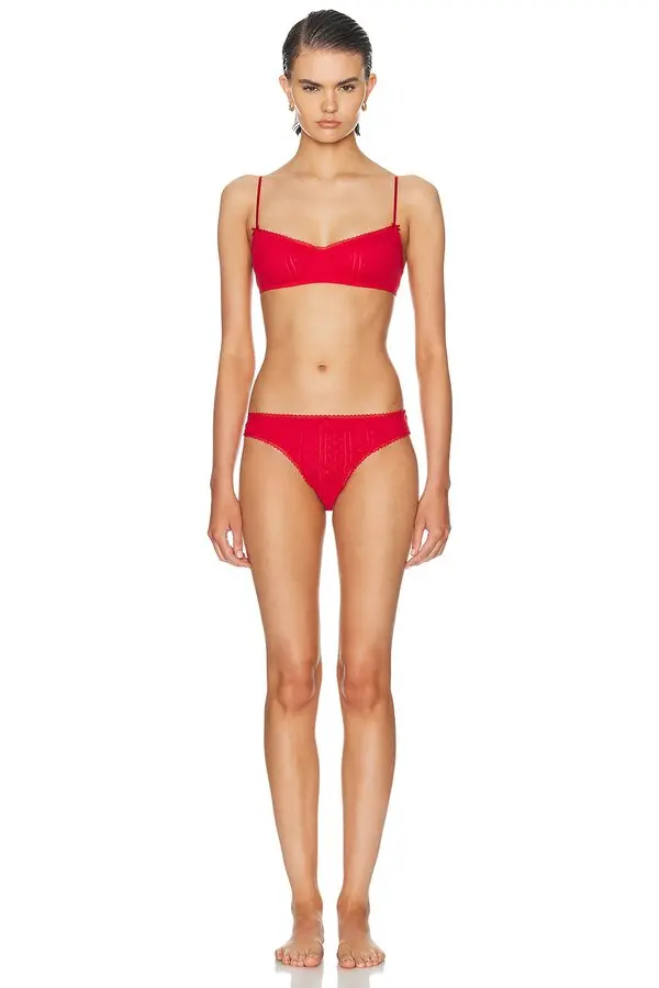 COU COU The Balconette Bra - Cherry Red
