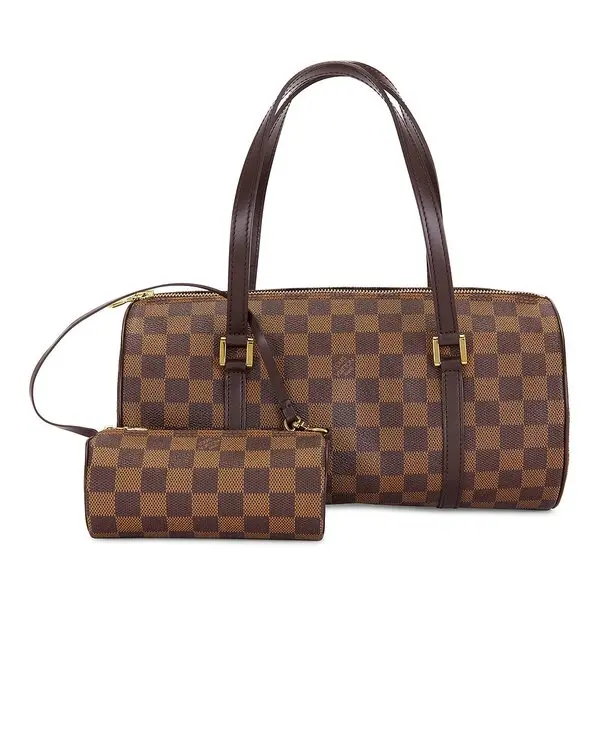 FWRD RENEW Louis Vuitton Damier Ebene Papillon 30 Handbag &amp; Mini Set