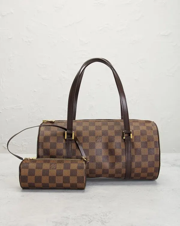 FWRD RENEW Louis Vuitton Damier Ebene Papillon 30 Handbag &amp; Mini Set