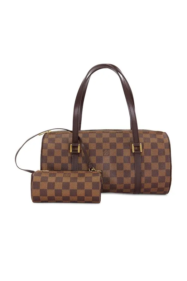 LOUIS VUITTON Damier Ebene Papillon 30 Handbag & Mini Set - Brown
