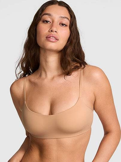 Pink Marshmallow Lightly Lined Wireless Comfy Bra - Beige
