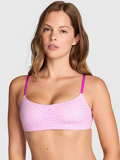 Pink Marshmallow Lightly Lined Wireless Comfy Bra - Print