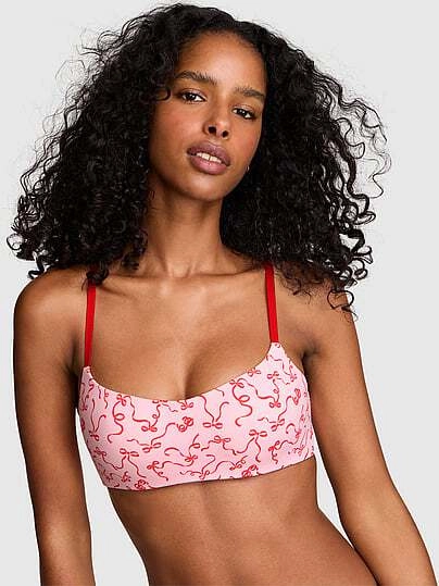 Pink Marshmallow Lightly Lined Wireless Comfy Bra - Print