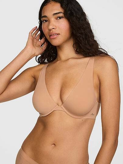 Pink Marshmallow Unlined Flexiwire Comfy Bra - Beige