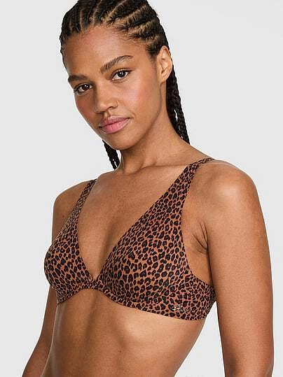 Pink Marshmallow Unlined Flexiwire Comfy Bra - Print