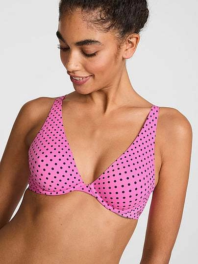 Pink Marshmallow Unlined Flexiwire Comfy Bra - Print