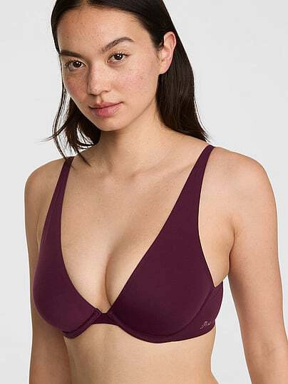 Pink Marshmallow Unlined Flexiwire Comfy Bra - Purple