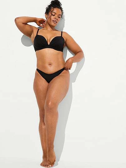 Victoria's Secret Convertible Halter Push-up Bikini Top - Black