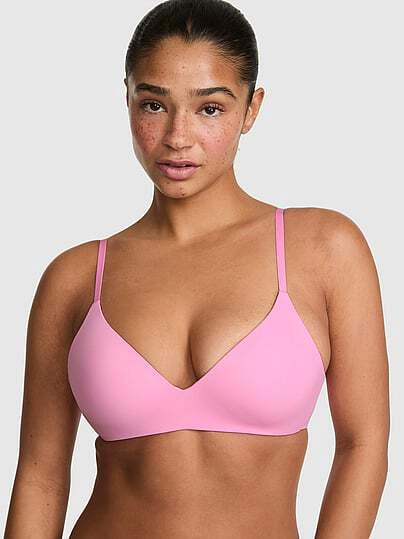 Pink Marshmallow Push-up Wireless Comfy Bra - Pink