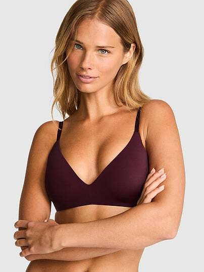 Pink Marshmallow Push-up Wireless Comfy Bra - Purple