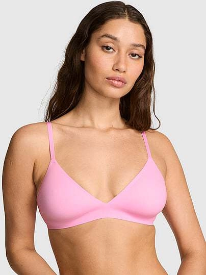 Pink Marshmallow Unlined Wireless Comfy Bralette - Pink