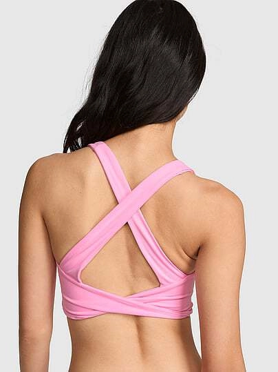 Pink Relay™ Twist-back Bra - Pink