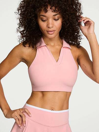 Victoria's Secret Vsx Racketcool™ Collared Bra Top - Pink