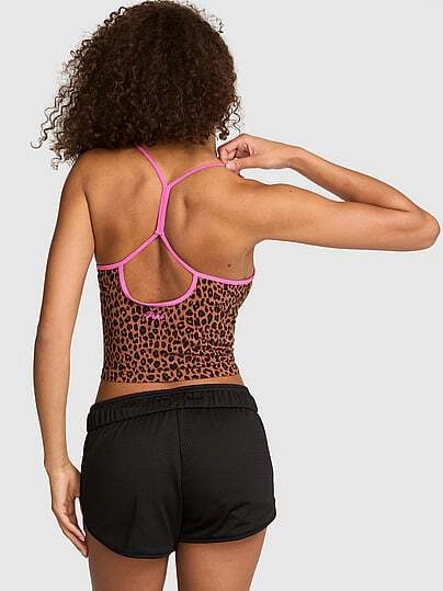 Pink All-day Cotton™ Racerback Bra Tank - Print
