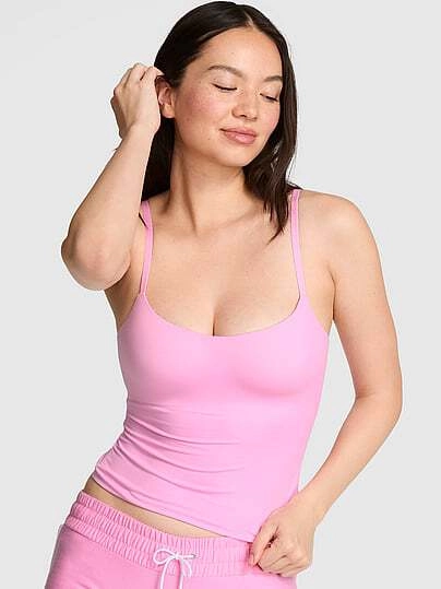 Pink Marshmallow Lightly Lined Wireless Comfy Cami - Pink