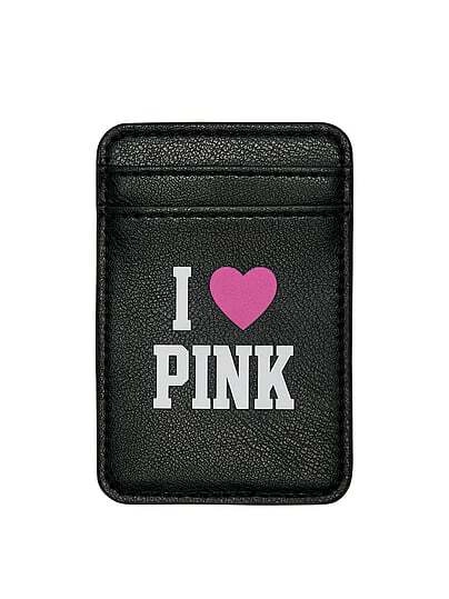 Pink Adhesive Stick-on Card Holder - Black