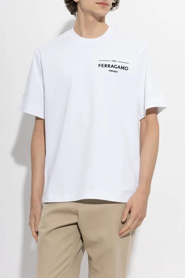 FERRAGAMO T-shirt With Printed Logo