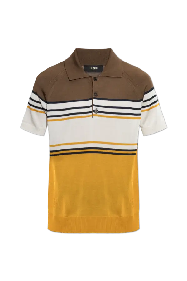 Fendi Polo With Embroidered Logo - Multicolour