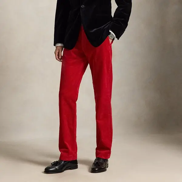 Ralph Lauren Bedford Straight Fit Corduroy Trousers - Ralph Red