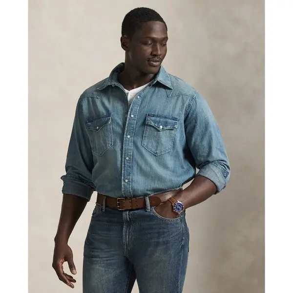 Ralph Lauren Indigo Twill Western Shirt