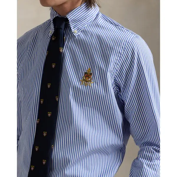 Ralph Lauren Classic Fit Crest Striped Poplin Shirt