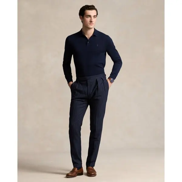 Ralph Lauren Washable Wool Polo-collar Sweater