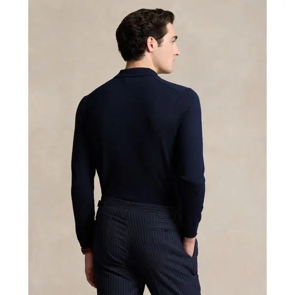 Ralph Lauren Washable Wool Polo-collar Sweater