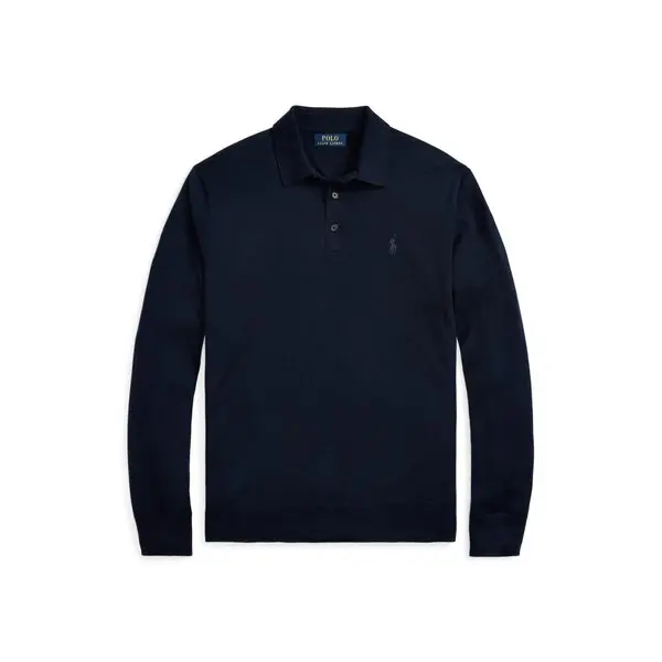 Ralph Lauren Washable Wool Polo-collar Sweater