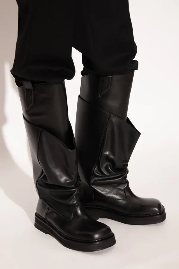Attico New Robin Passeggiata" Knee-high Platform Boots - Black