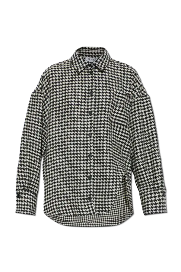 Attico Shirt With Houndstooth Pattern - Black