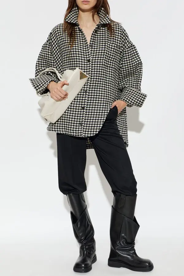 Attico Shirt With Houndstooth Pattern