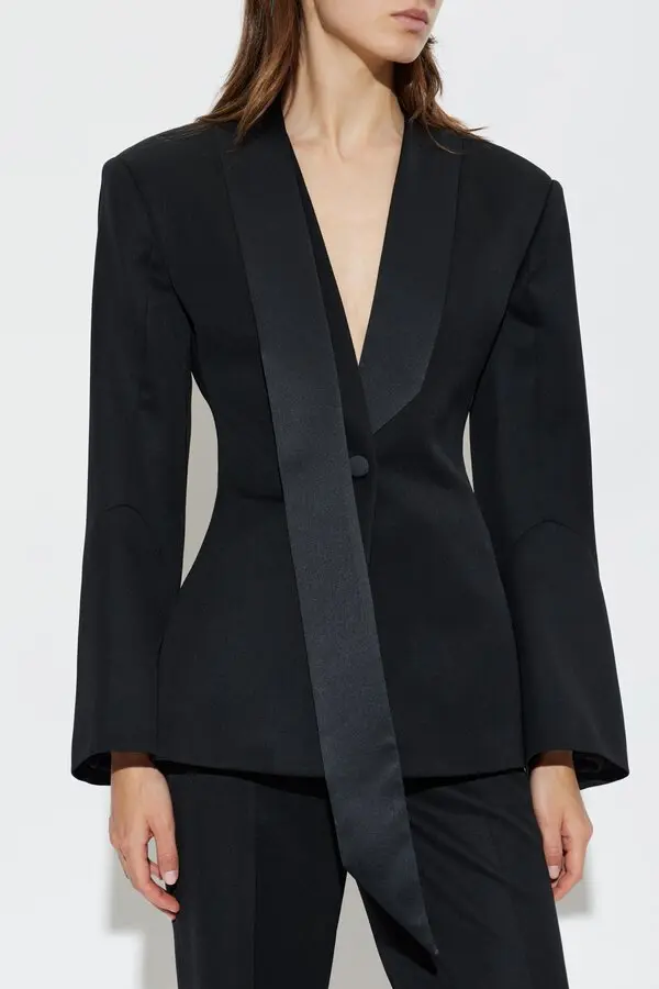 Attico Blazer With Satin Shawl