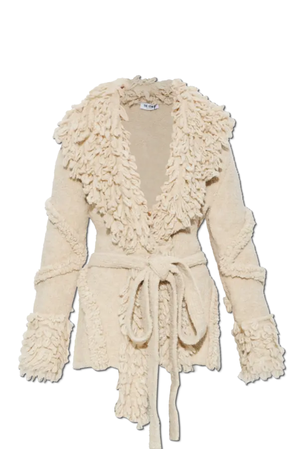Attico Cardigan With Fringes - Beige