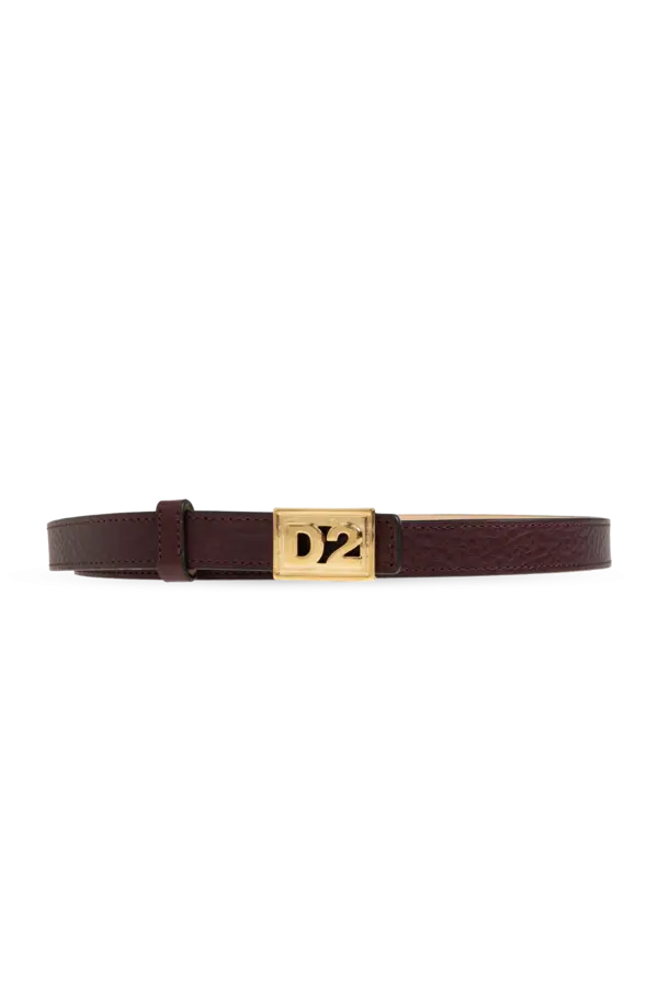 Dsquared2 Leather Belt - Burgundy