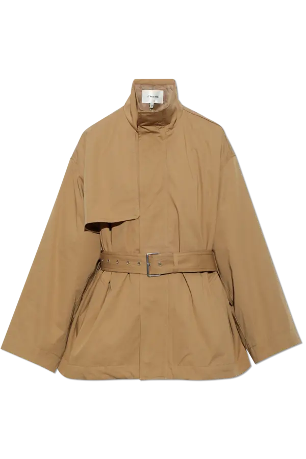 FRAME Short Trench Coat With Belt