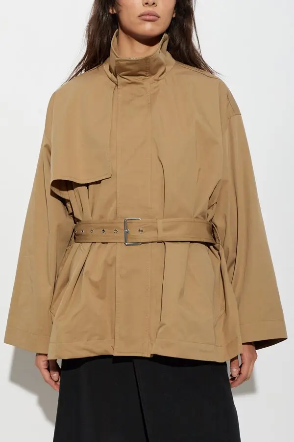 FRAME Short Trench Coat With Belt