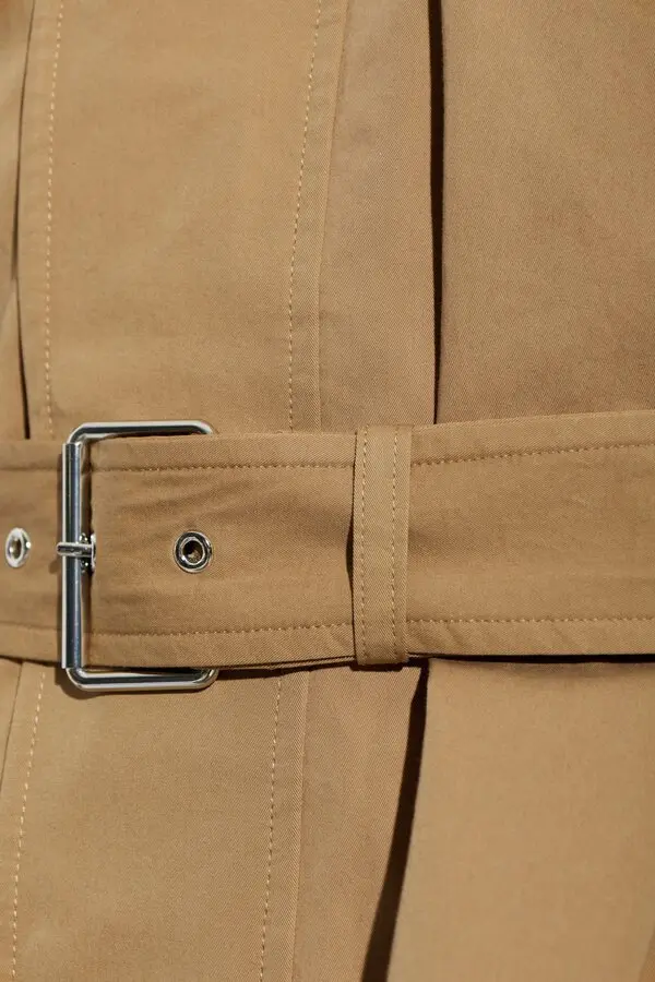FRAME Short Trench Coat With Belt