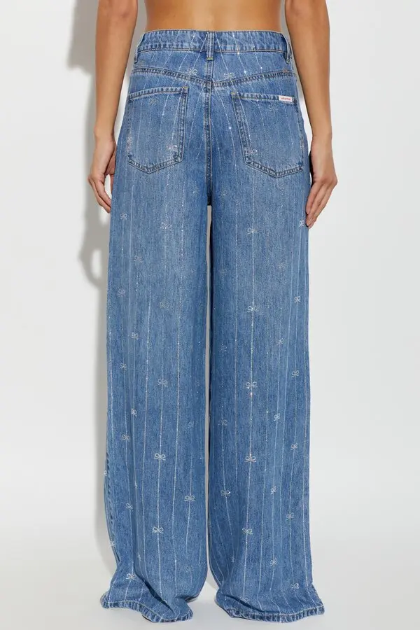 SELF-PORTRAIT Jeans With Shimmering Sequins