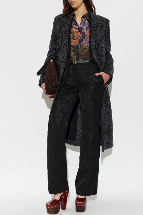 Etro Double-breasted Wool Coat