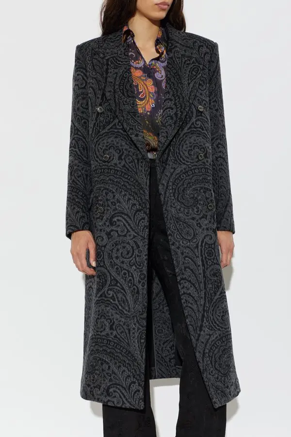 Etro Double-breasted Wool Coat